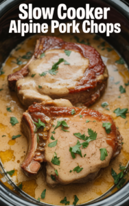 Slow Cooker Alpine Pork Chops: Creamy Comfort Made Effortless - Slow ...